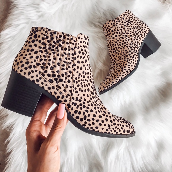Shoes | Cheetah Leopard Booties Animal Print Boot 65 | Poshmark